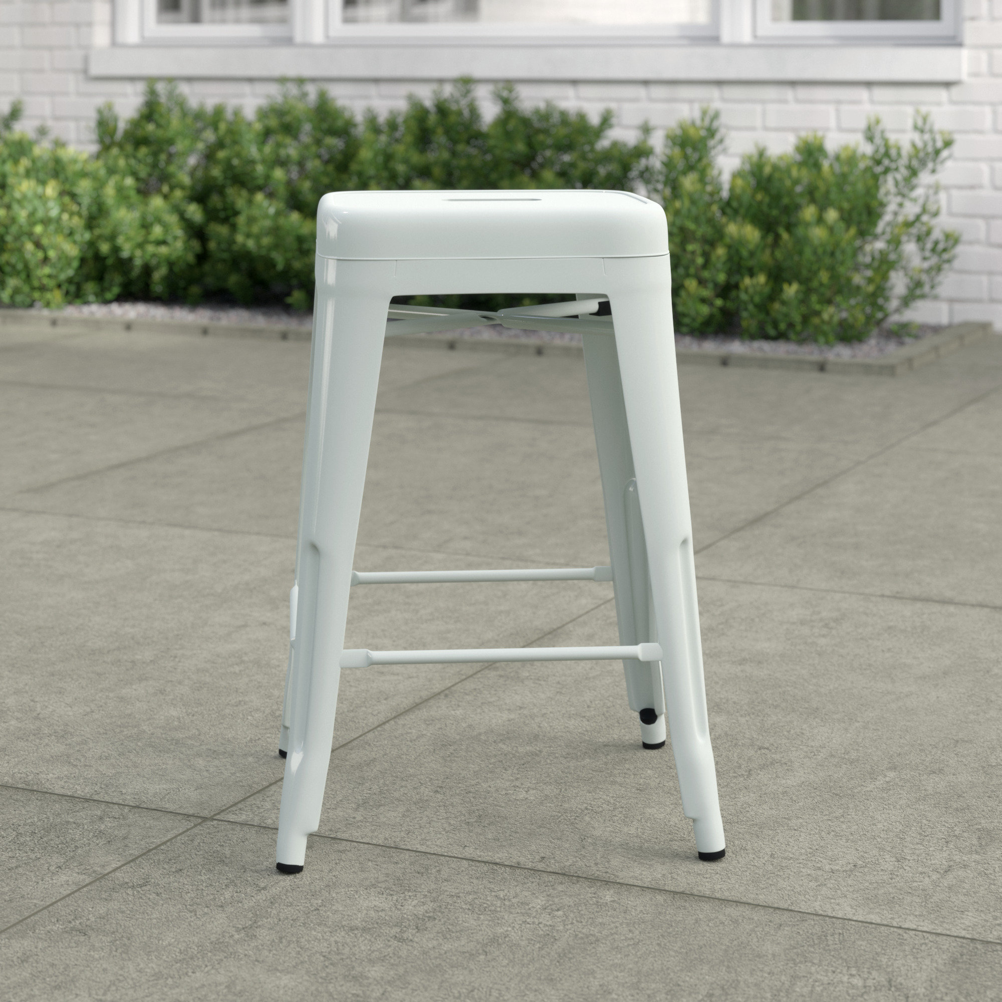 Ivy Bronx Candys Stackable 24" Patio Bar Stool & Reviews | Wayfair