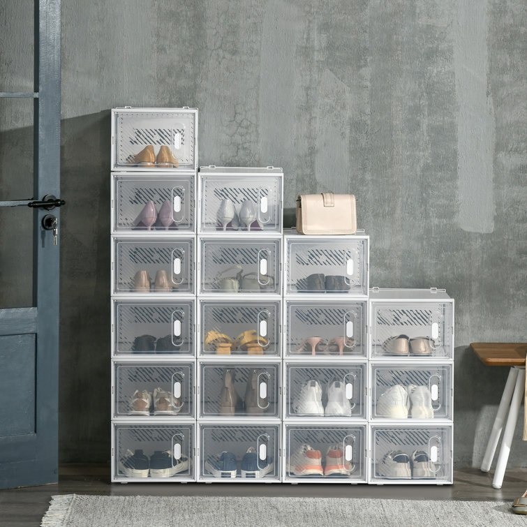 Rebrilliant 18 Pair Stackable Shoe Storage Box & Reviews | Wayfair.co.uk