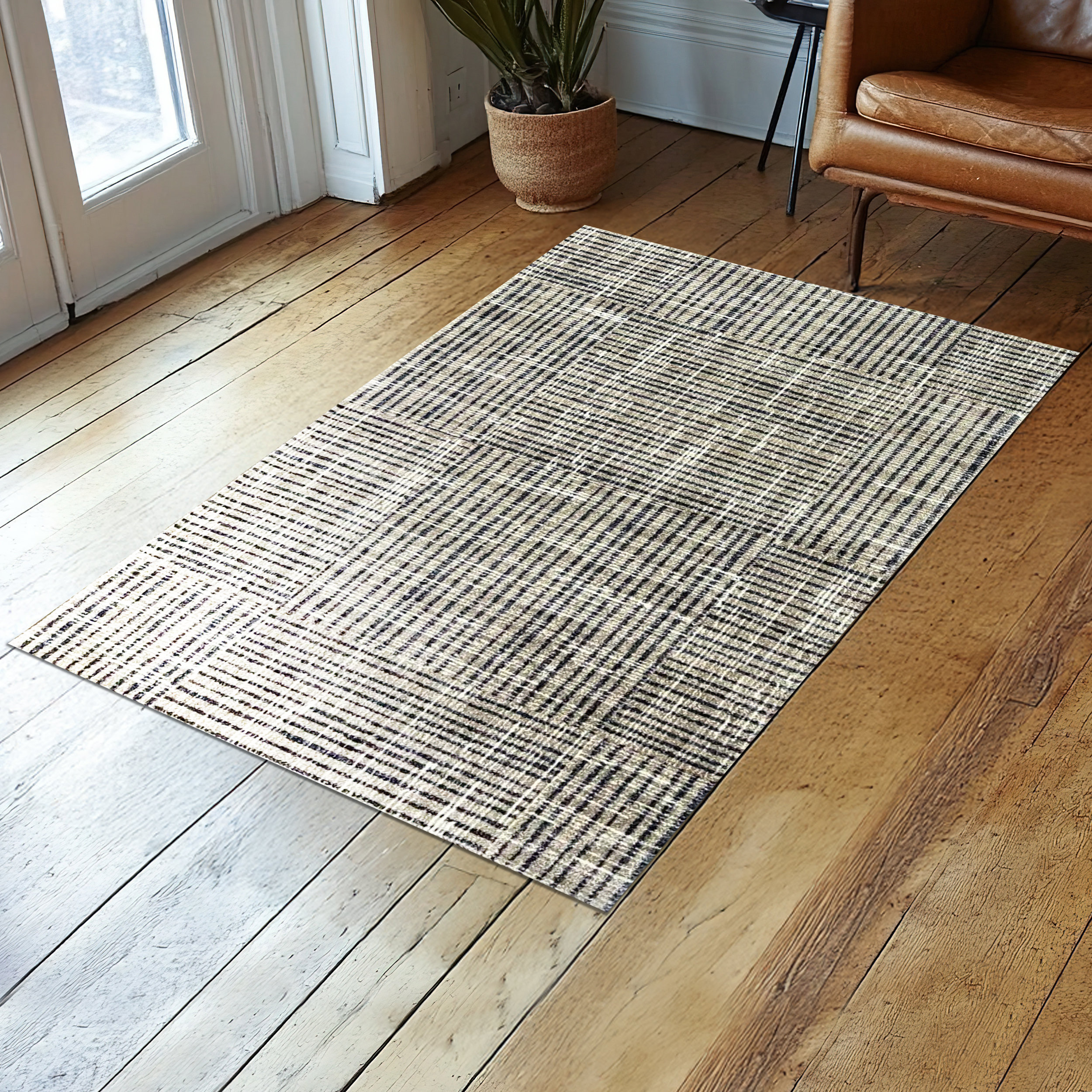 Latitude Run® Valles Taupe Washable Floor Mat & Reviews | Wayfair