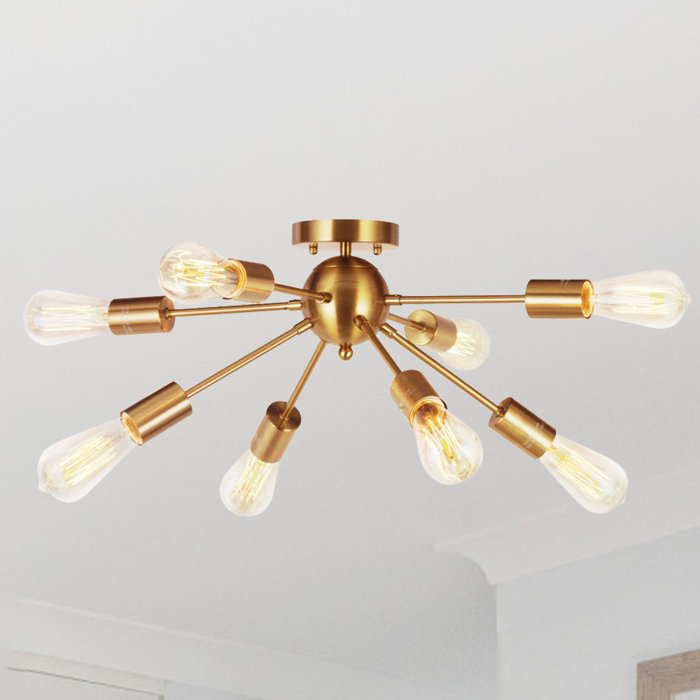 Corrigan Studio® 8- Light Black Sputnik Sphere Ceiling Light & Reviews ...