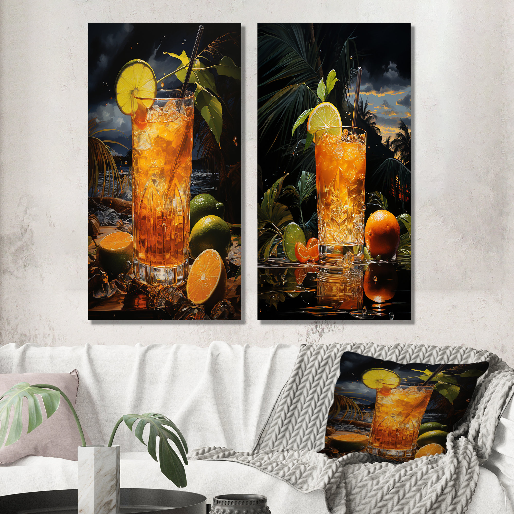 Lark Manor™ Hurricane Horizon Cocktail Harmony - Cocktails Metal Wall ...