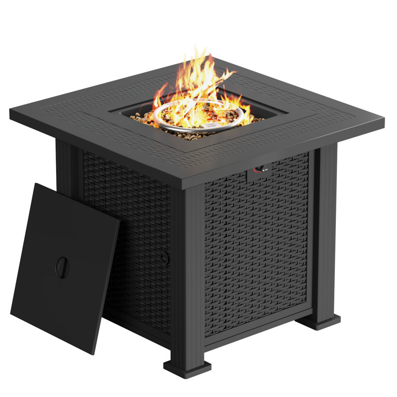 Lark Manor Angielina 24.4" H x 27.5" W Steel Propane Outdoor Fire Pit ...