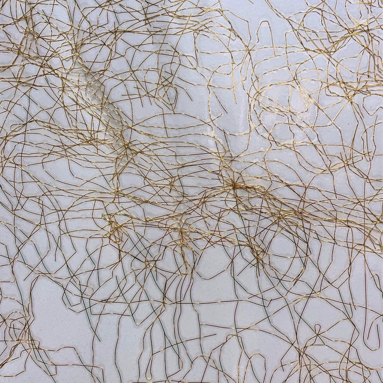 Stanton Gray Lexi Abstract Metallic Wallpaper Roll | Perigold