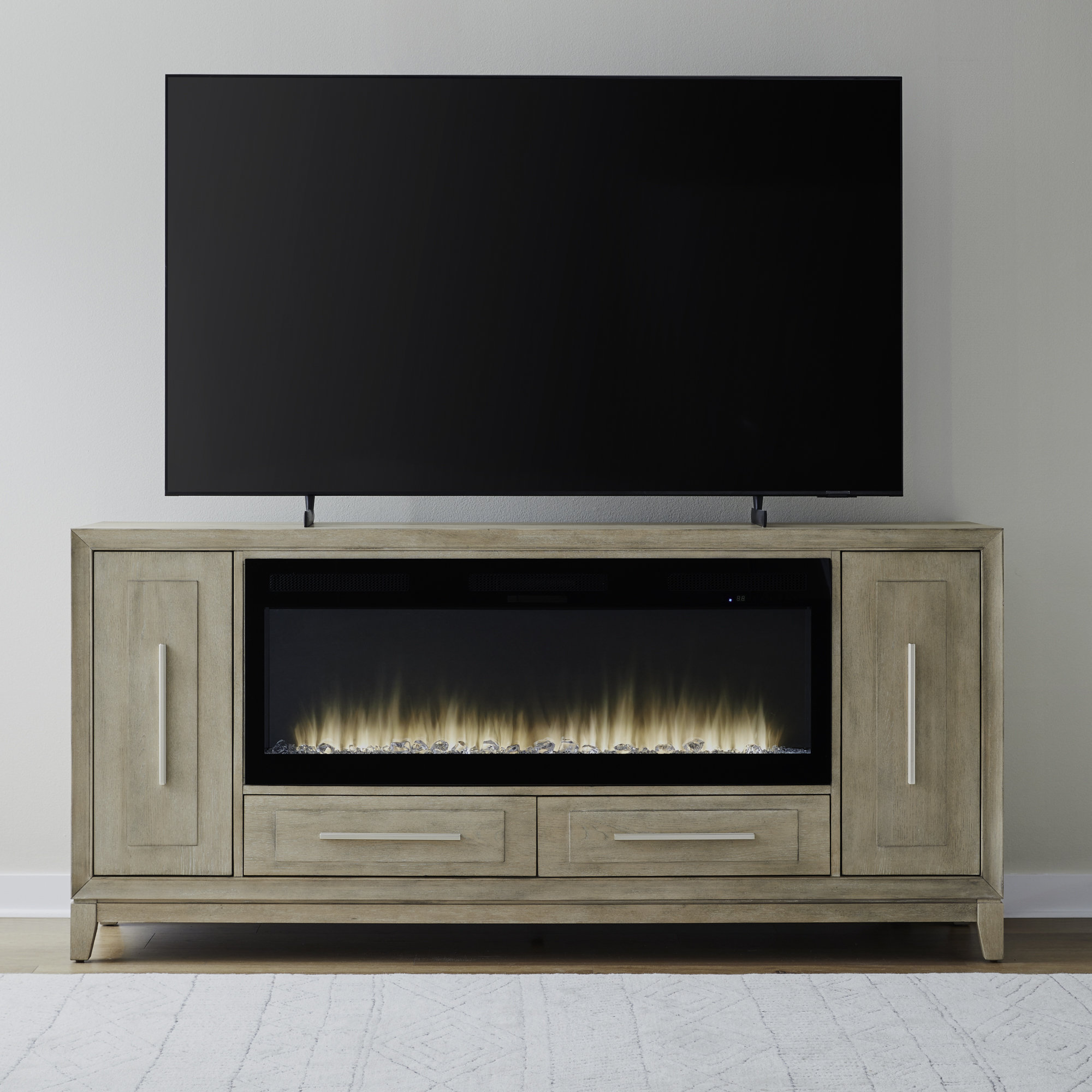 Lark Manor™ Chantee 80 Inch TV Console W/ Firebox | Wayfair