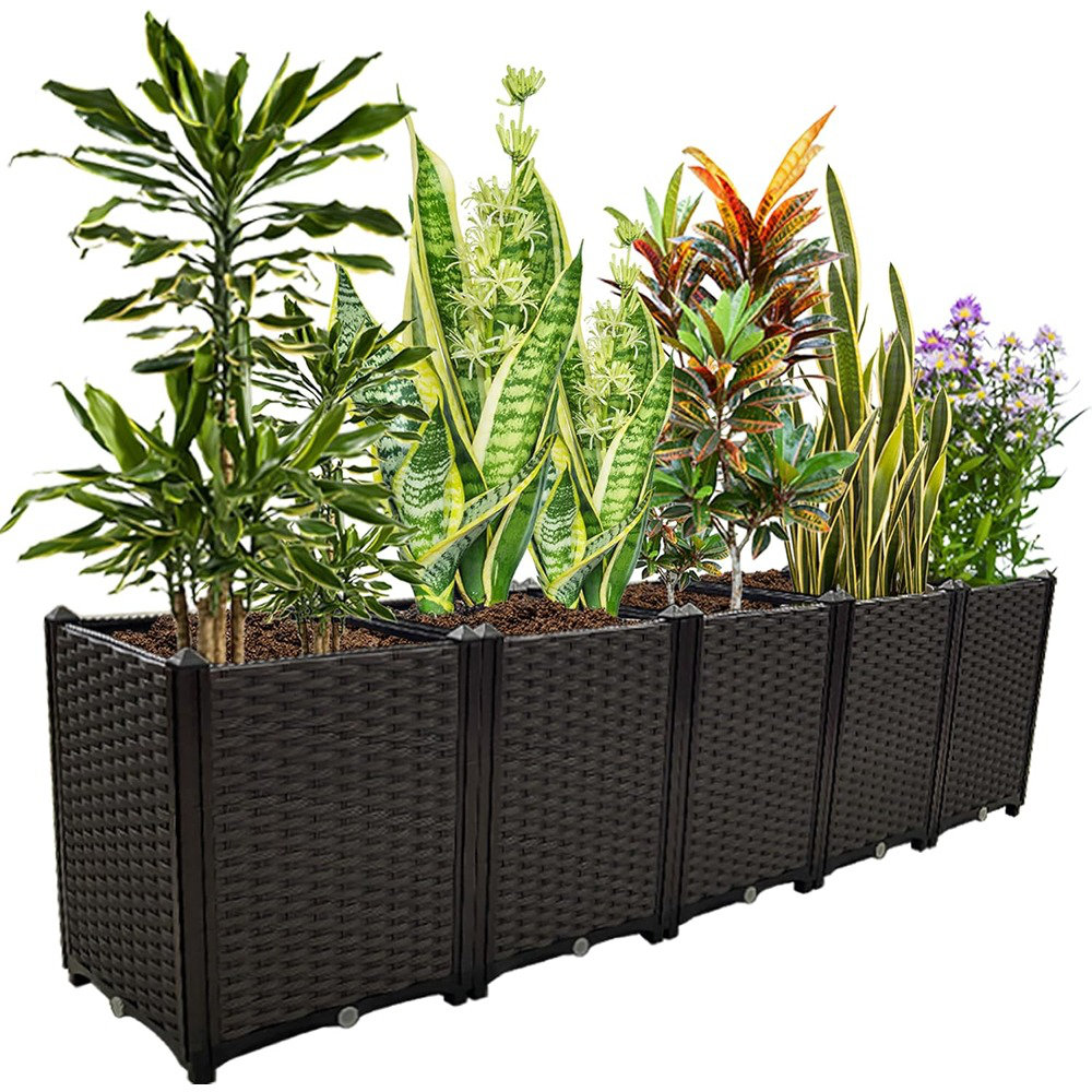 Arlmont & Co. Large Planters For Outdoor Plants Raised Garden Bed ...