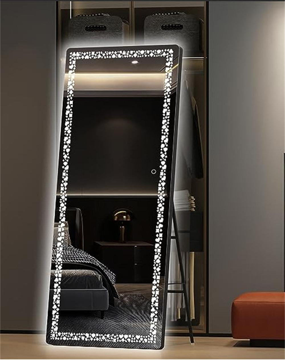Orren Ellis Shannay Square Metal Floor Mirror | Wayfair