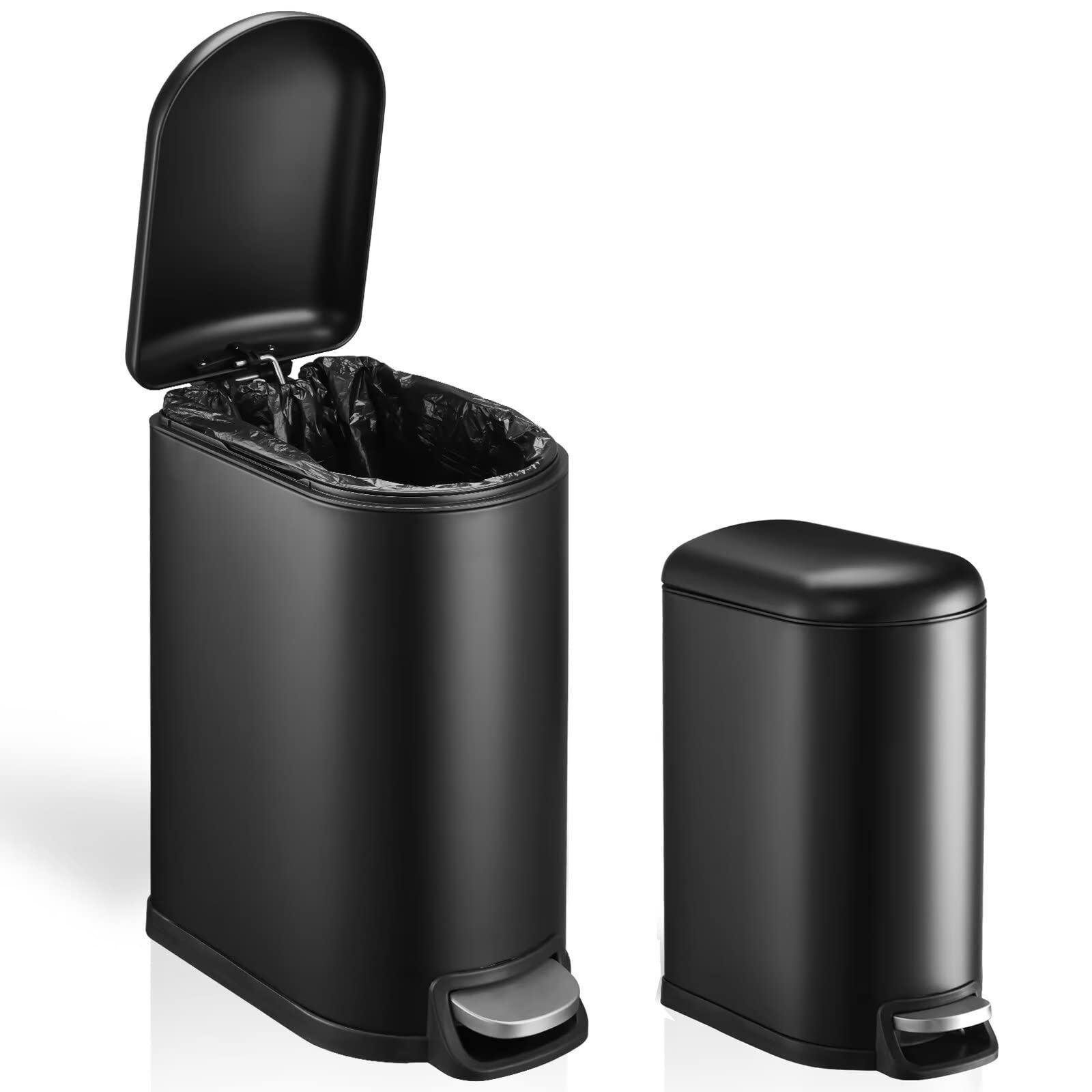Homhougo 2 Piece Step on Trash Can Set | Wayfair