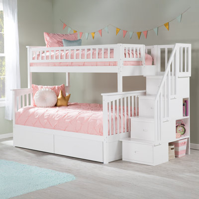 bunk bed with seating underneath