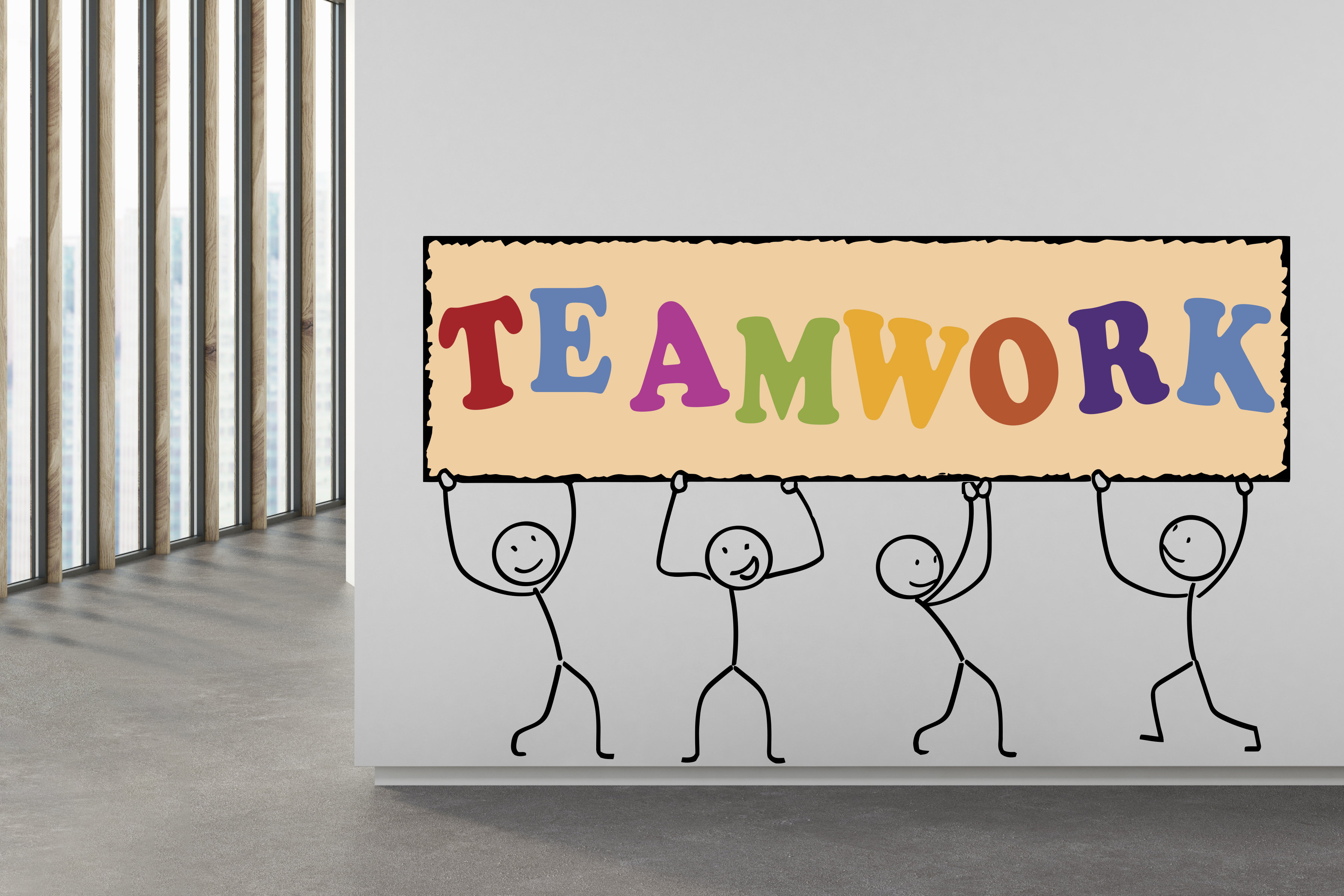 Hokku Designs Teamwork Office Wall Decal Idea Teamwork Business Worker ...