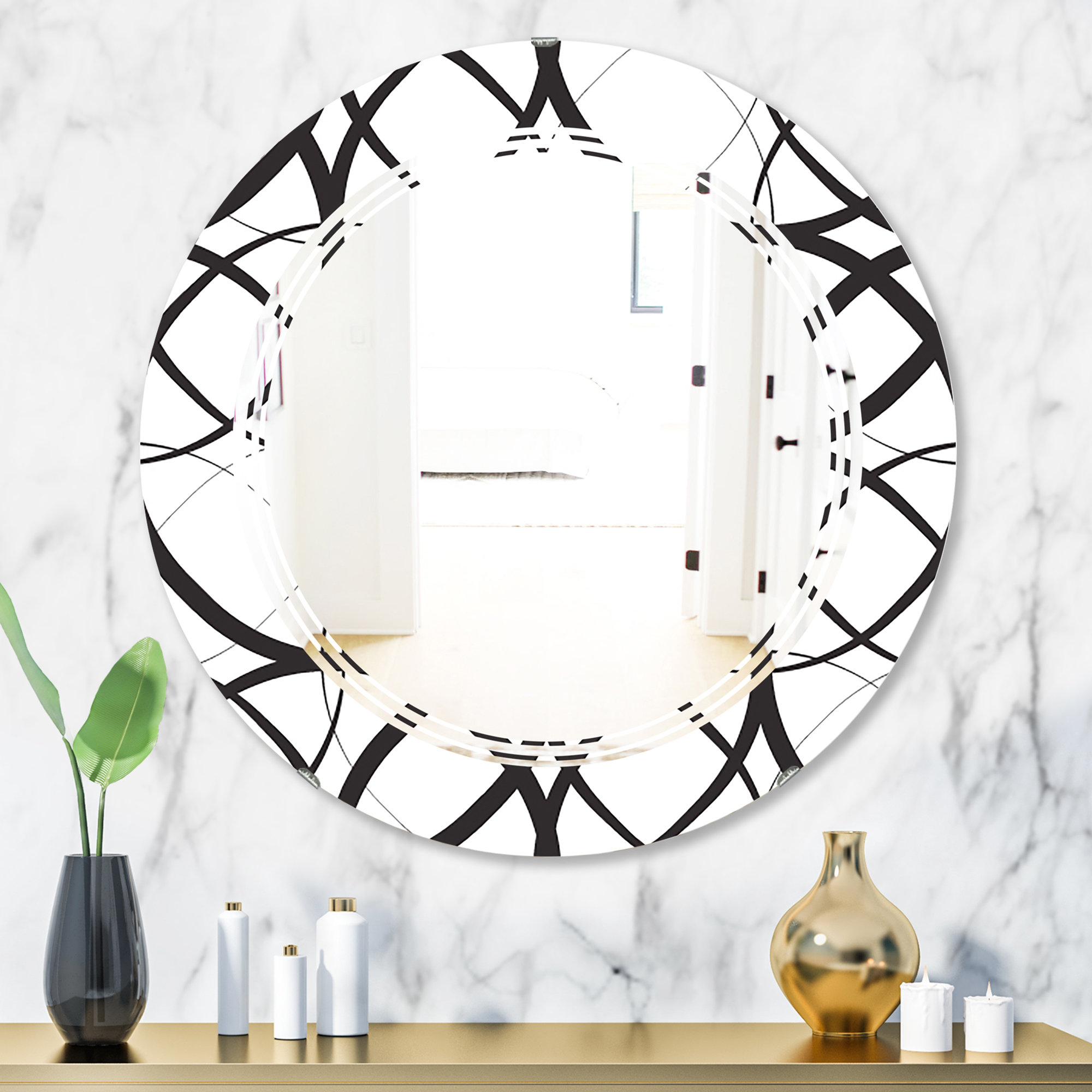 East Urban Home Monochrome Geometric Pattern Triple C Modern ...