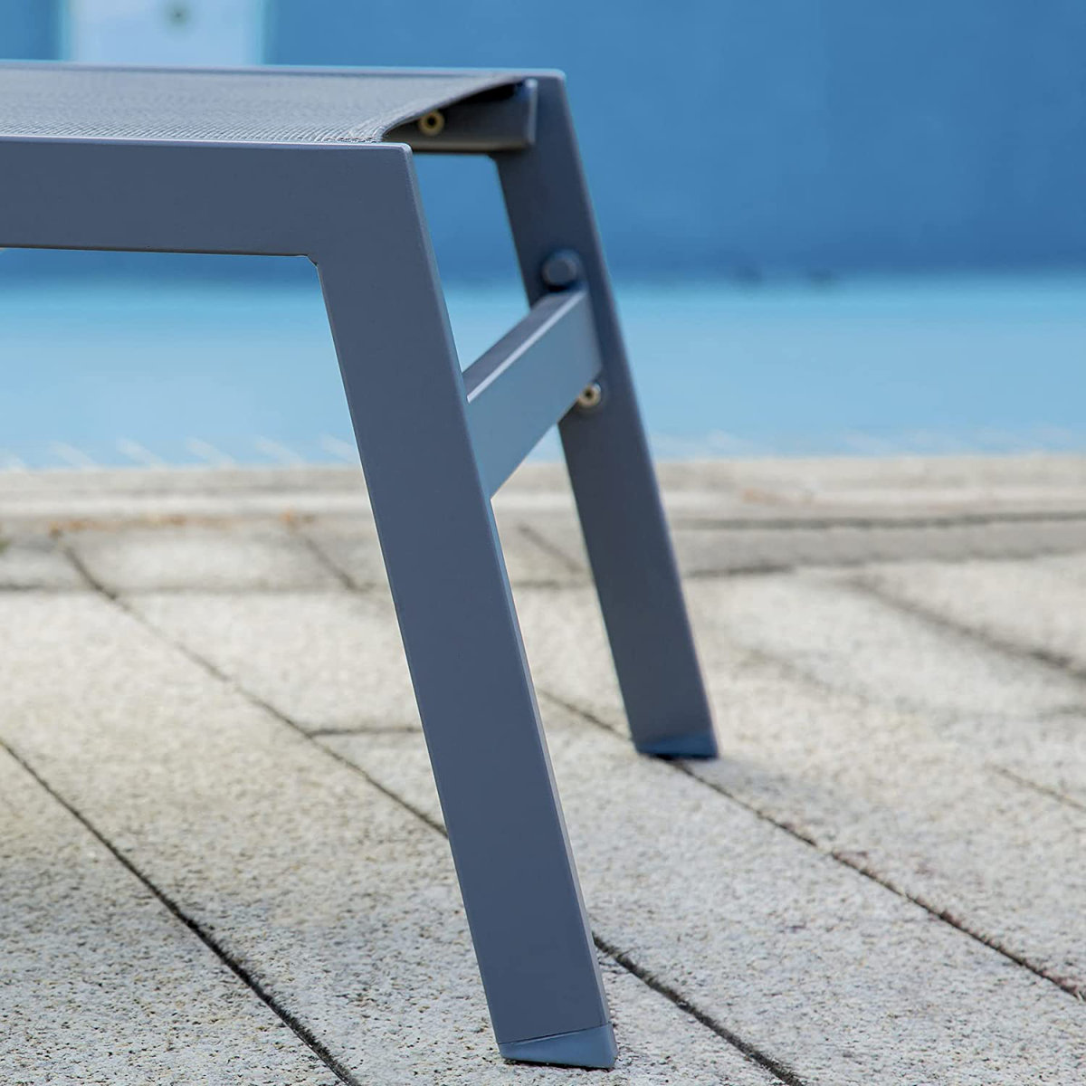 Latitude Run® Outdoor Metal Chaise Lounge with Table (3 -Pieces ...