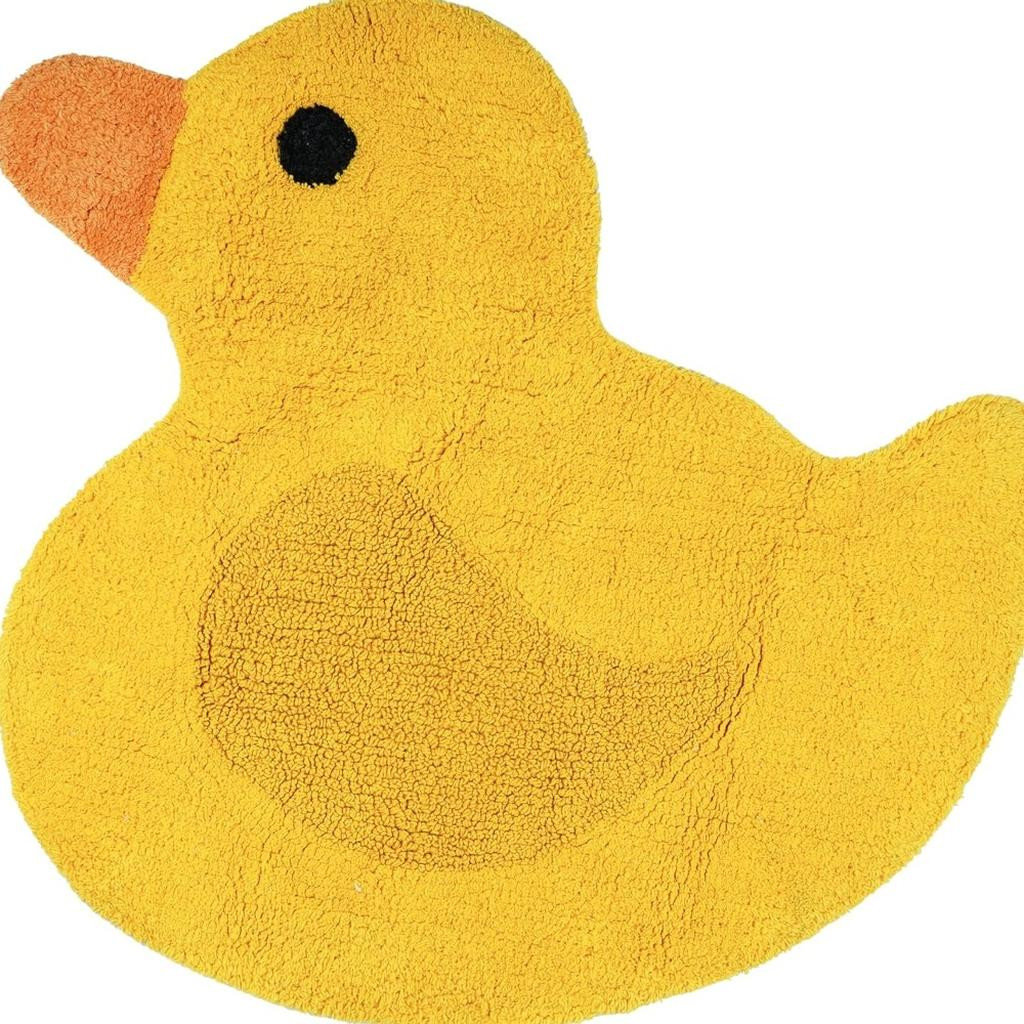 Mercer41 25" Yellow Cotton Rubber Duckie Youthful Bath Rug | Wayfair