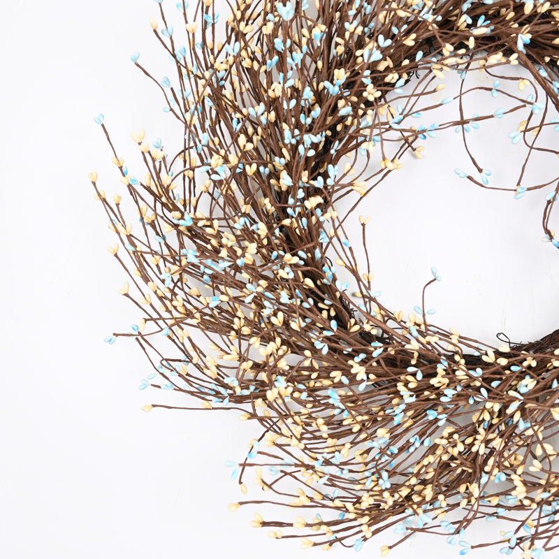 Ophelia & Co. 24" Artificial Farmhouse Grapevine Twig Berry Pip Fall ...