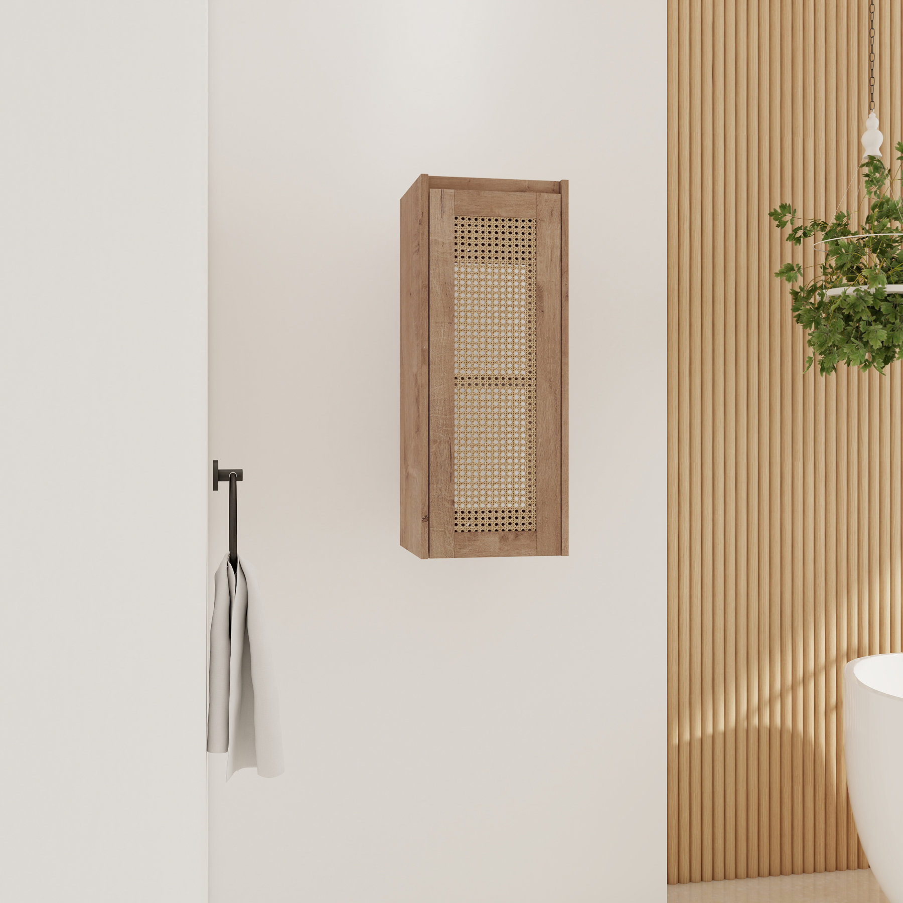 Rebrilliant Bathroom Side Cabinet,Soft Close Doors,Float Mounting ...
