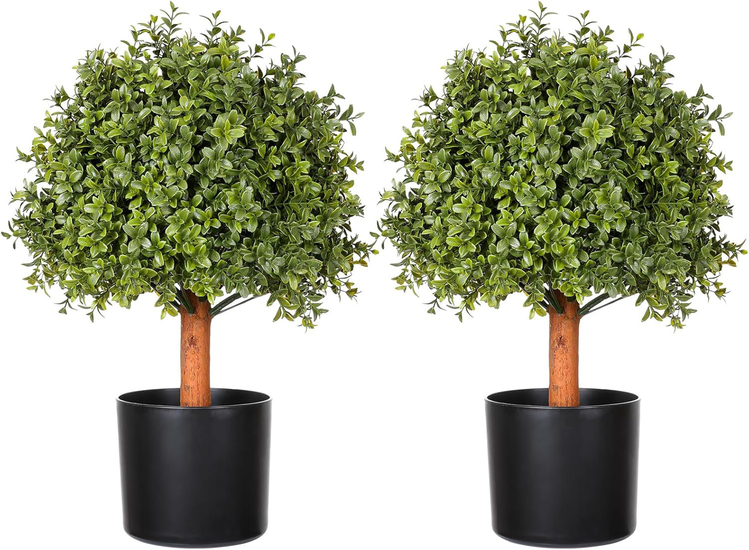 Primrue Artificial Topiaries 2 Pack, Faux Boxwood for Porch Decor, Fake ...
