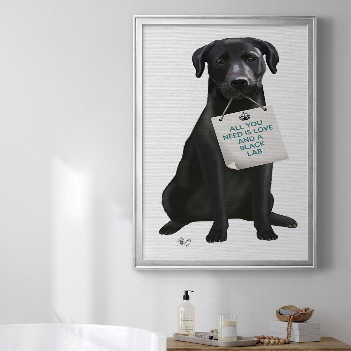 Trinx Love And Black Labrador Love And Black Labrador - Picture Frame ...