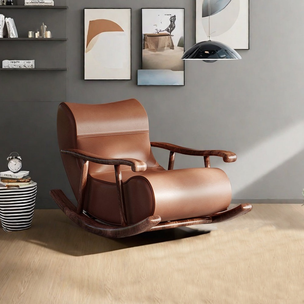 Your Favorite Celebrities Ergonomically designed faux leather rocking ...