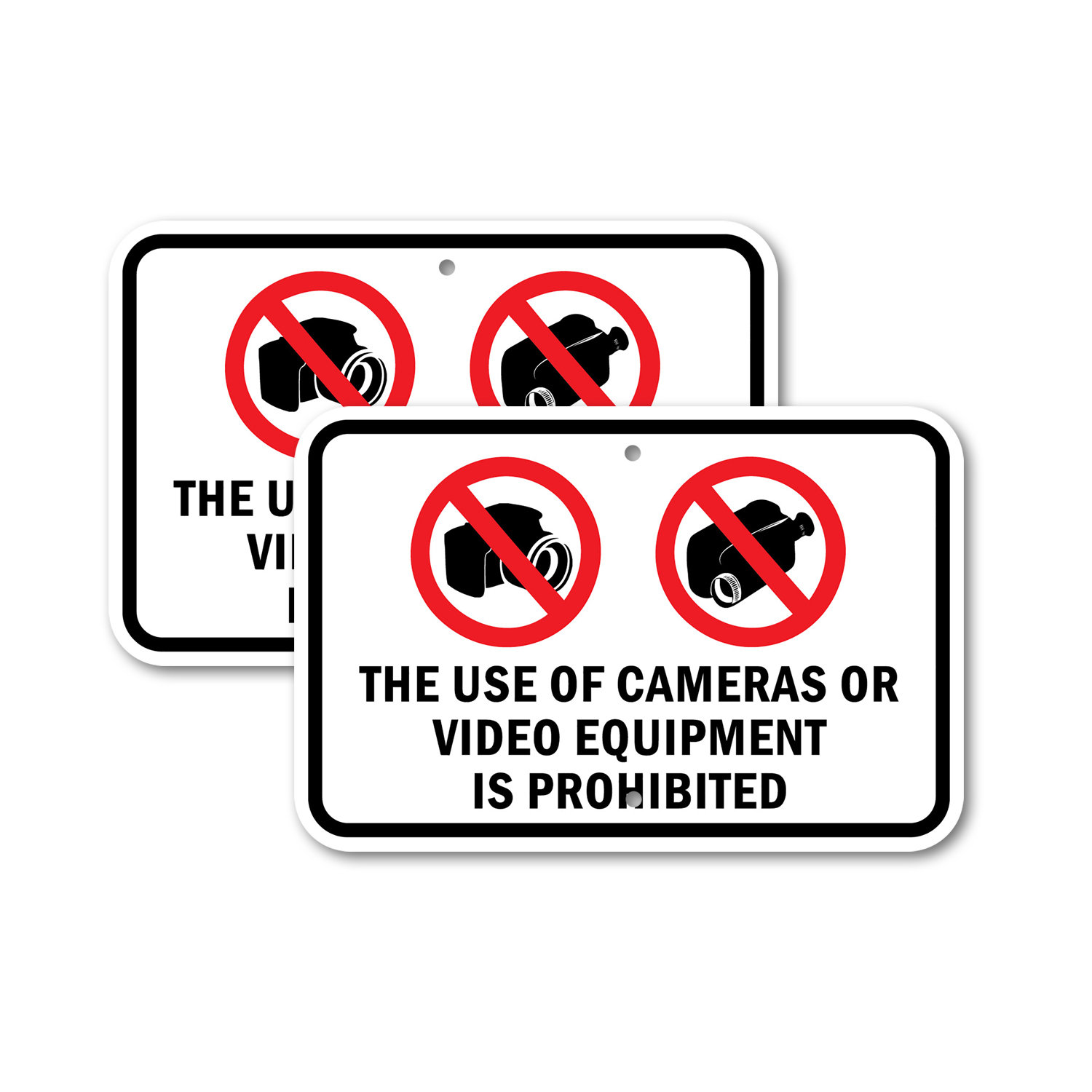 SignMission The Use of Cameras or Video Equipment Is Prohib Aluminum ...