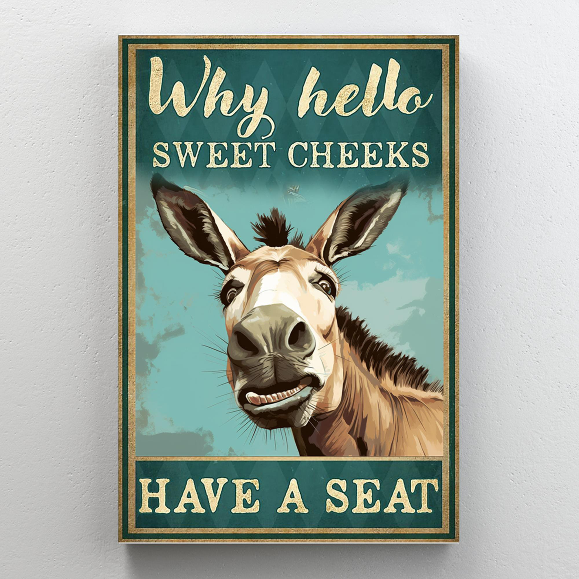 Trinx Donkey Why Hello Sweet Cheeks - 1 Piece Rectangle Donkey Why ...