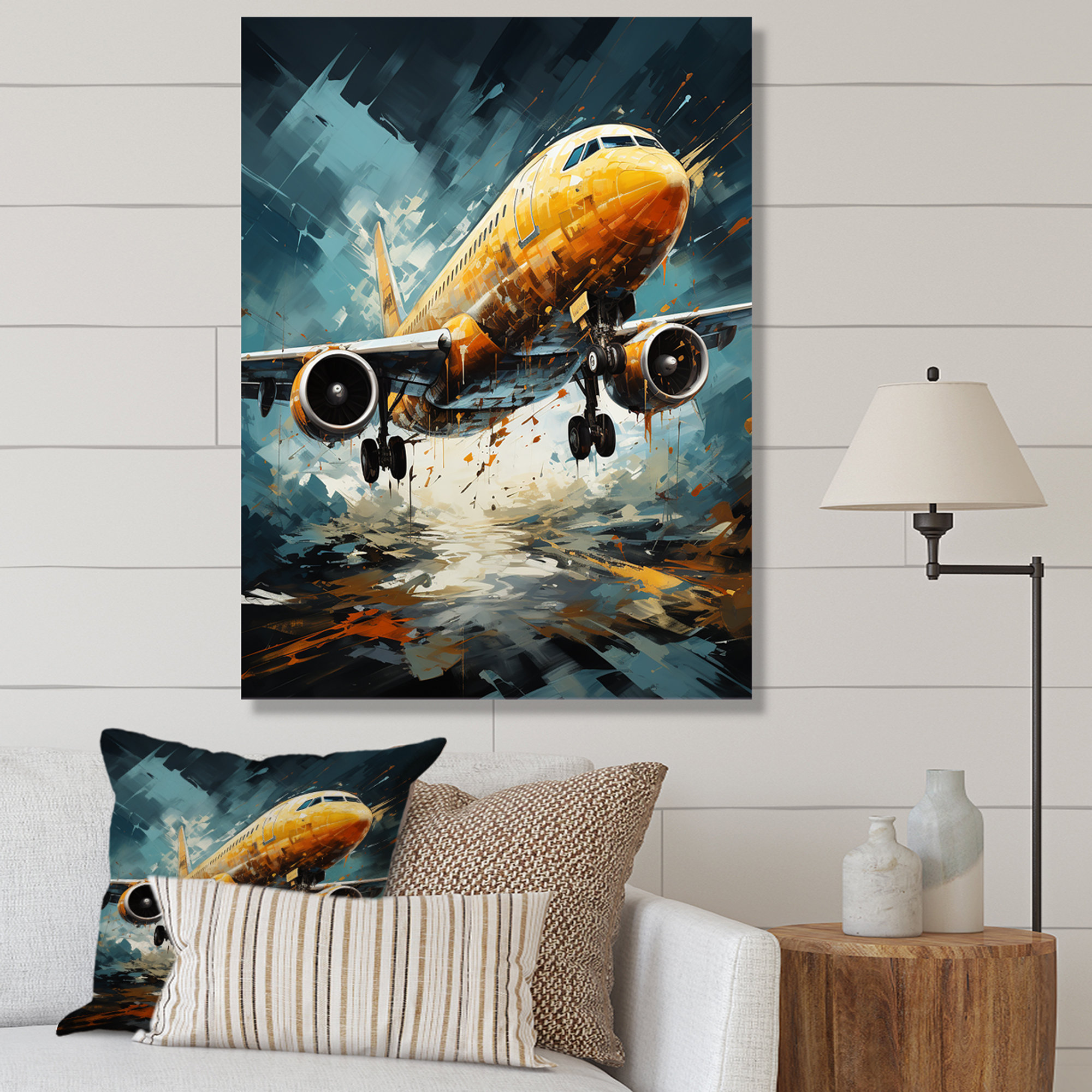Latitude Run® Orange Aerodynamics Plane - Plane Canvas Prints | Wayfair