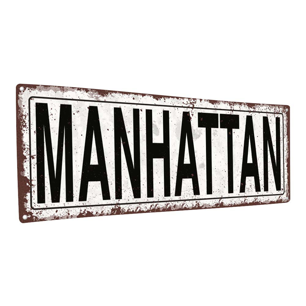 Ophelia & Co. " Distressed, Manhattan Metal Sign " | Wayfair