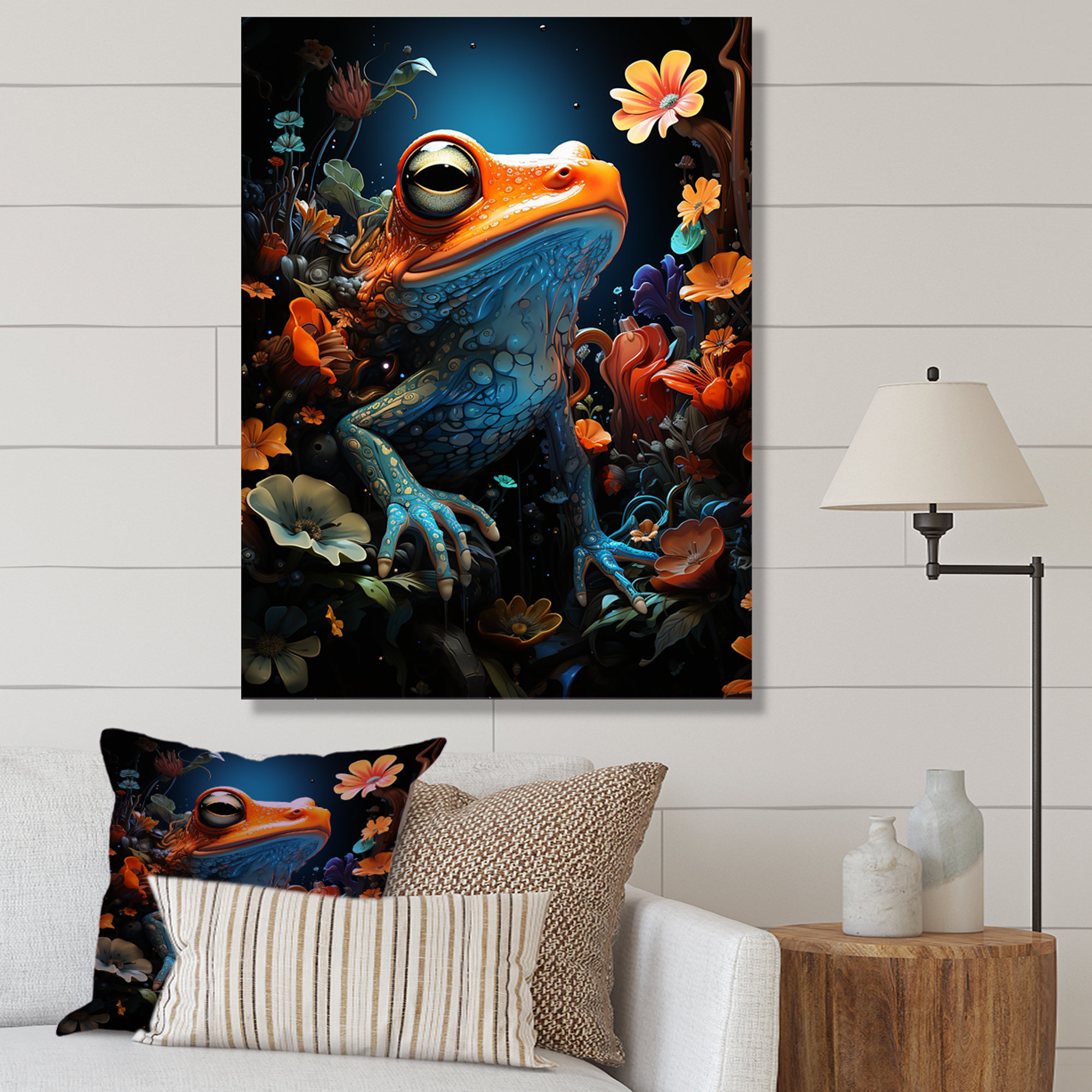Winston Porter Cosmic Art Frog III - Frogs & Toads Canvas Wall Art ...