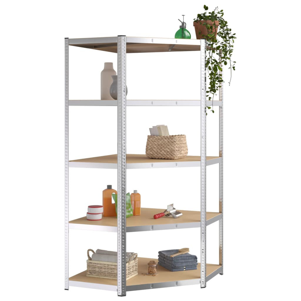 Rebrilliant Shelf Storage Bookshelf Shelving Unit 5-Layer Steel and ...