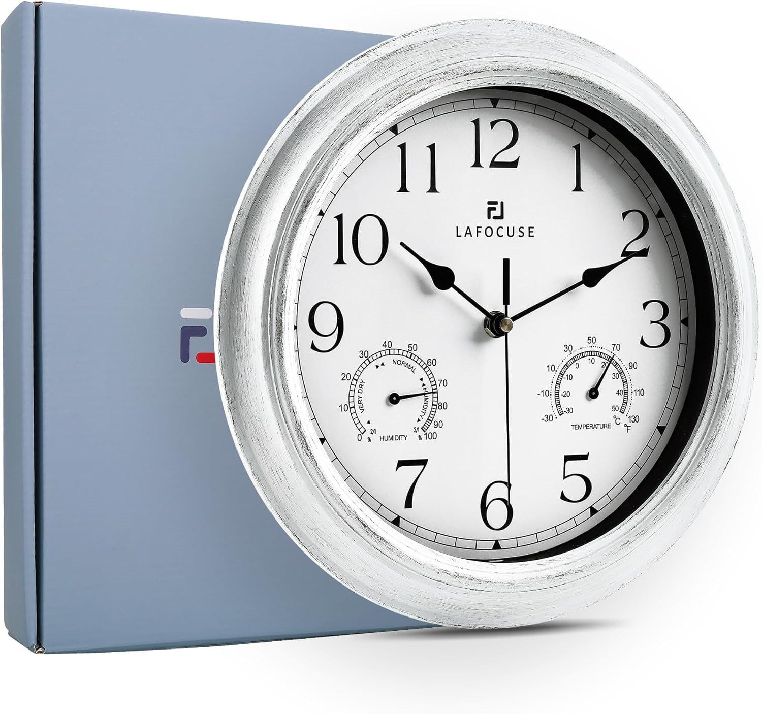 Ophelia & Co. 12 Inch Silent Outdoor/Indoor Waterproof Wall Clock With ...