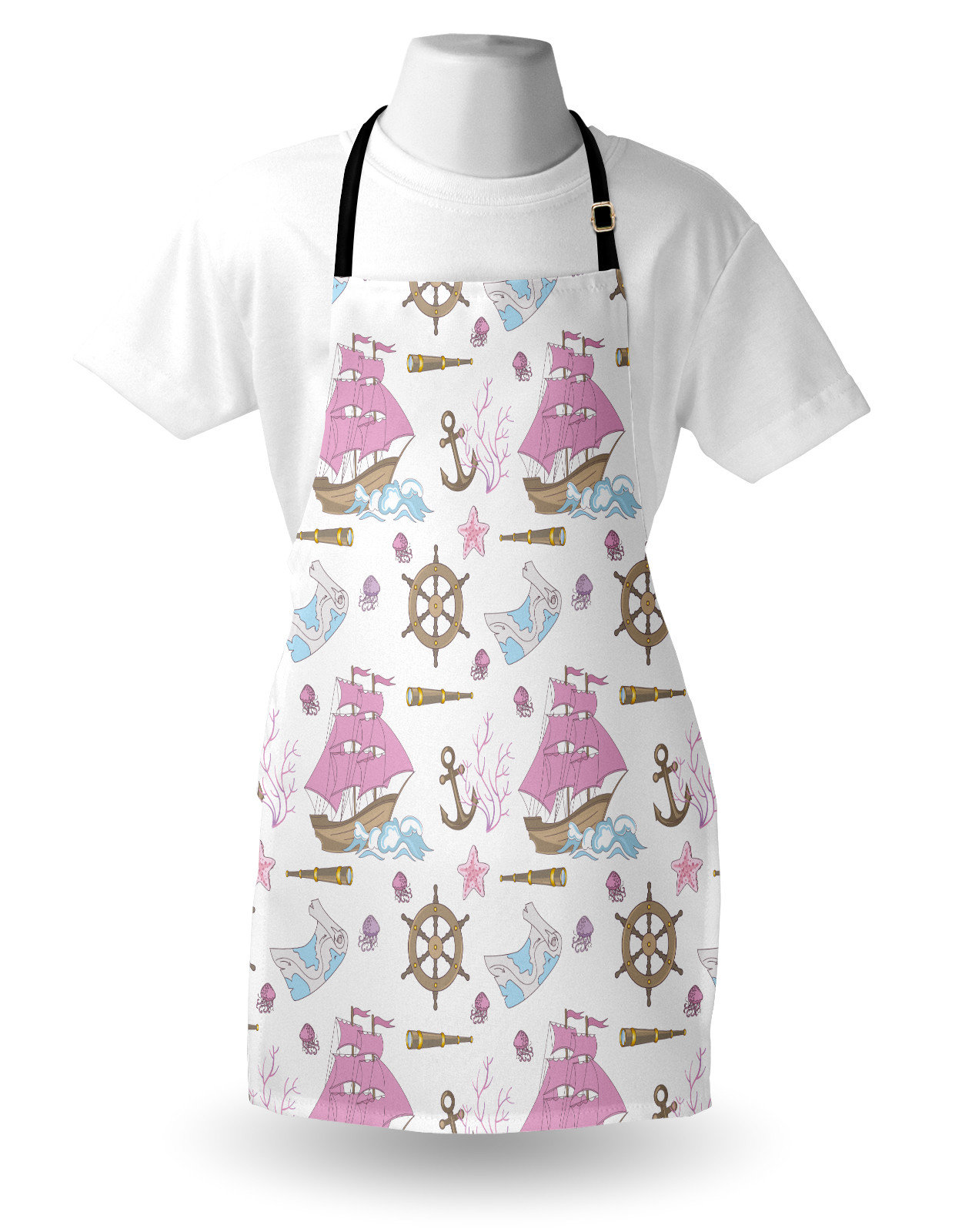 Longshore Tides Nautical Apron Unisex Marine Adventure Pattern Adult ...