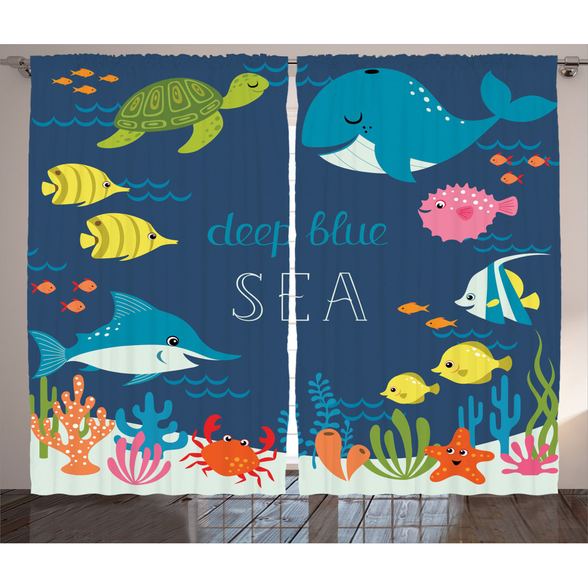 East Urban Home Cartoon Semi-Sheer Rod Pocket Curtain Panels | Wayfair