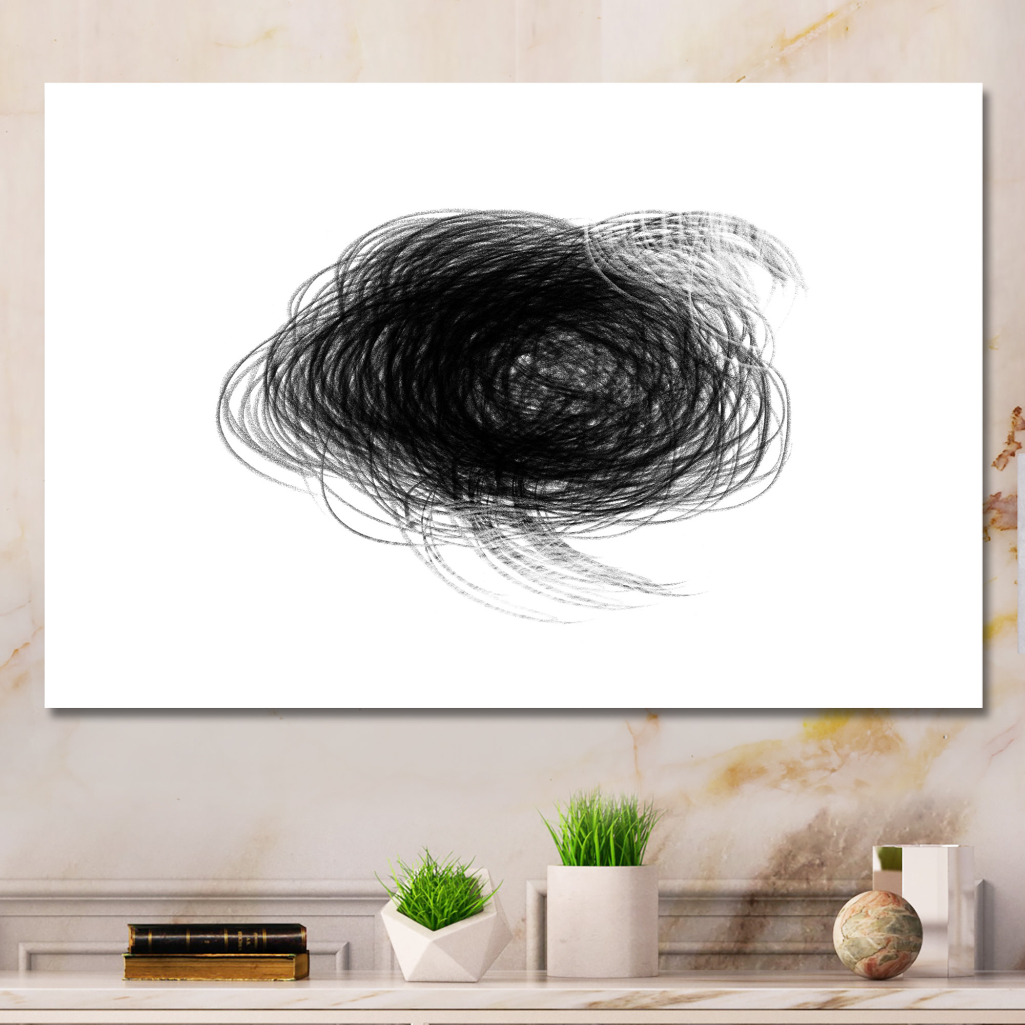 Wrought Studio™ Brush Strokes Vortex - Print on Canvas | Wayfair