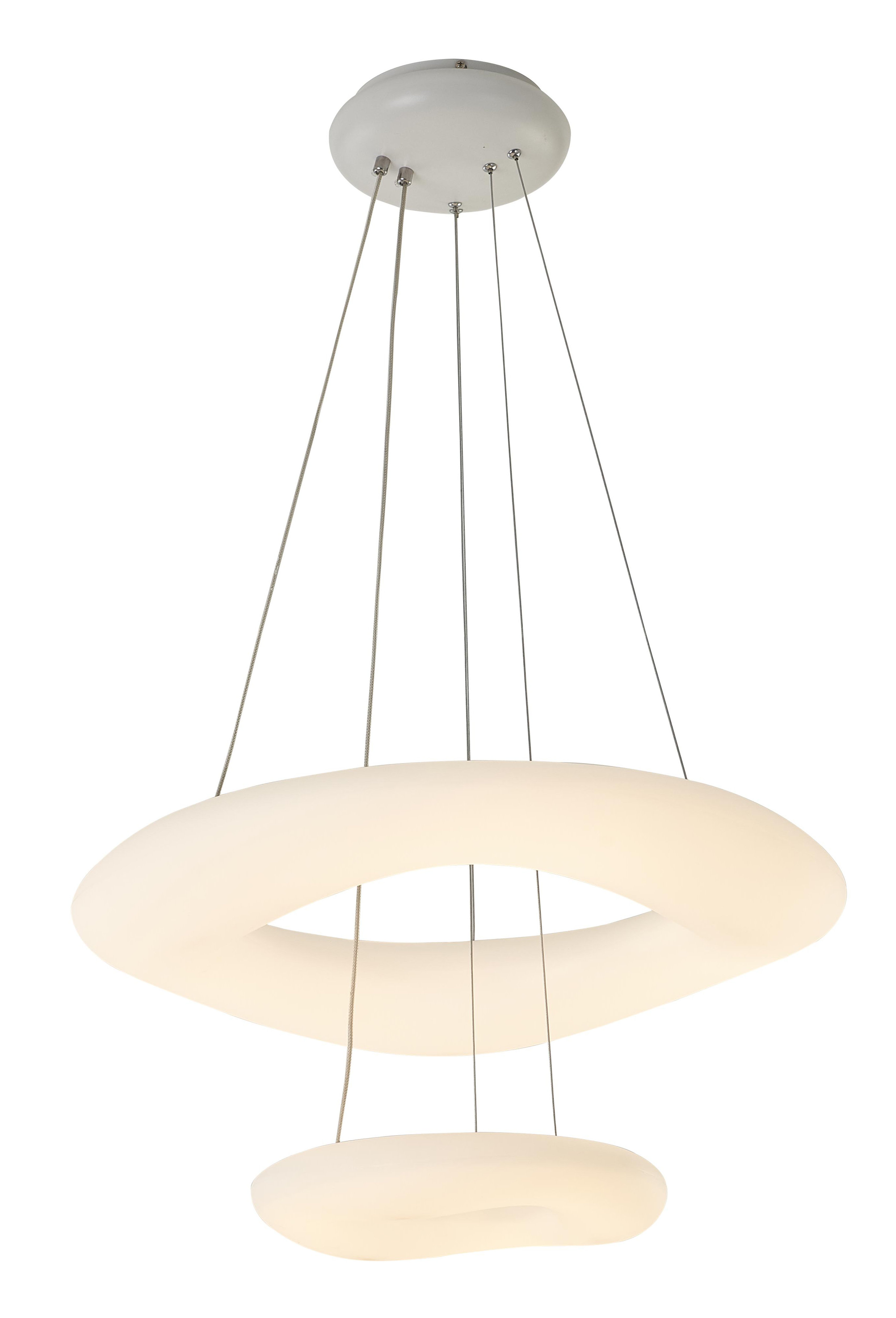 Orren Ellis Zarah 4-Light Unique / Statement Tiered LED Chandelier ...