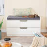 Hokku Designs Shoe Storage Benches White Rack Bench With Gray Padded ...