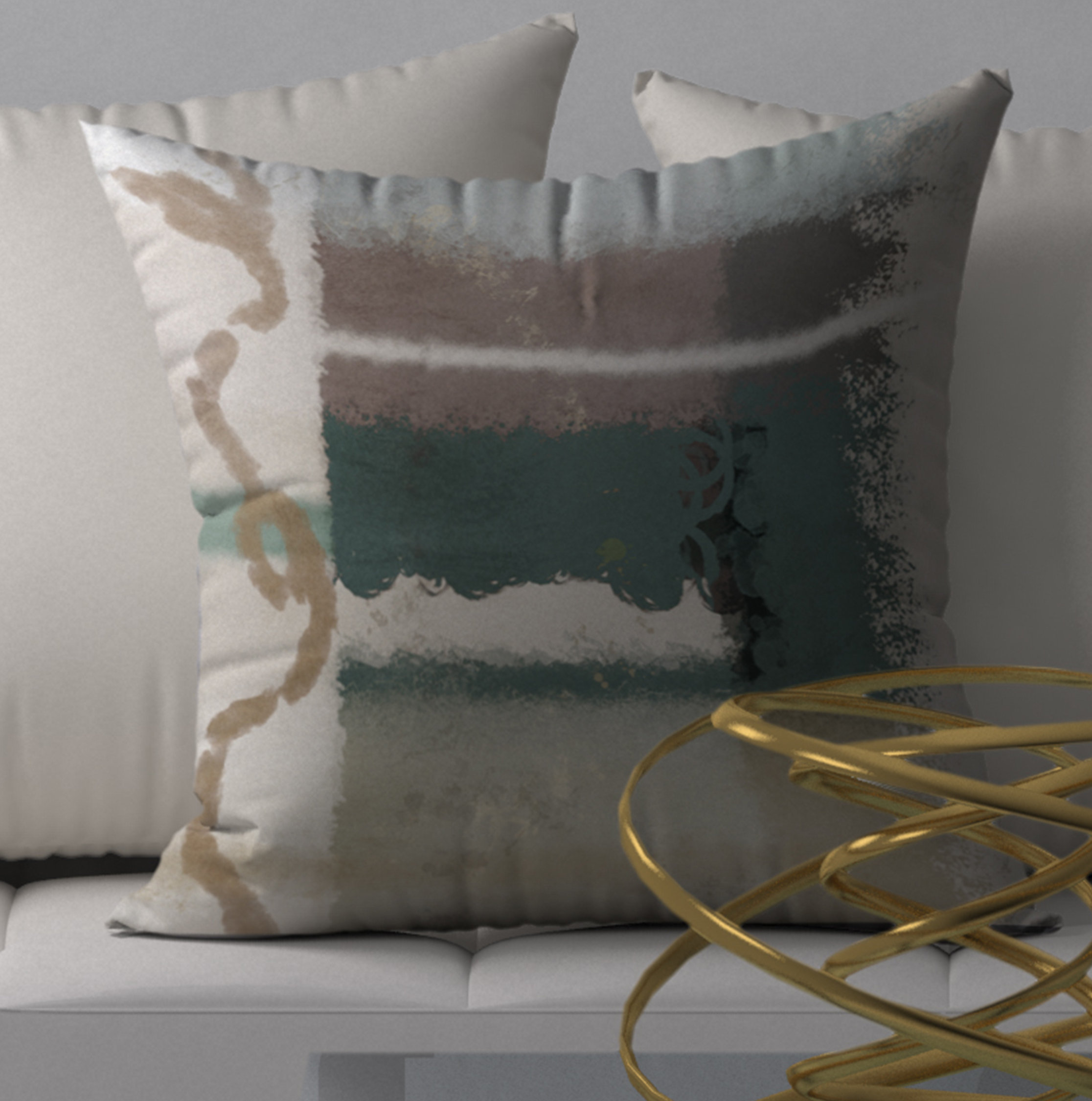 LeRoi Products Abstract Reversible Throw Pillow | Wayfair