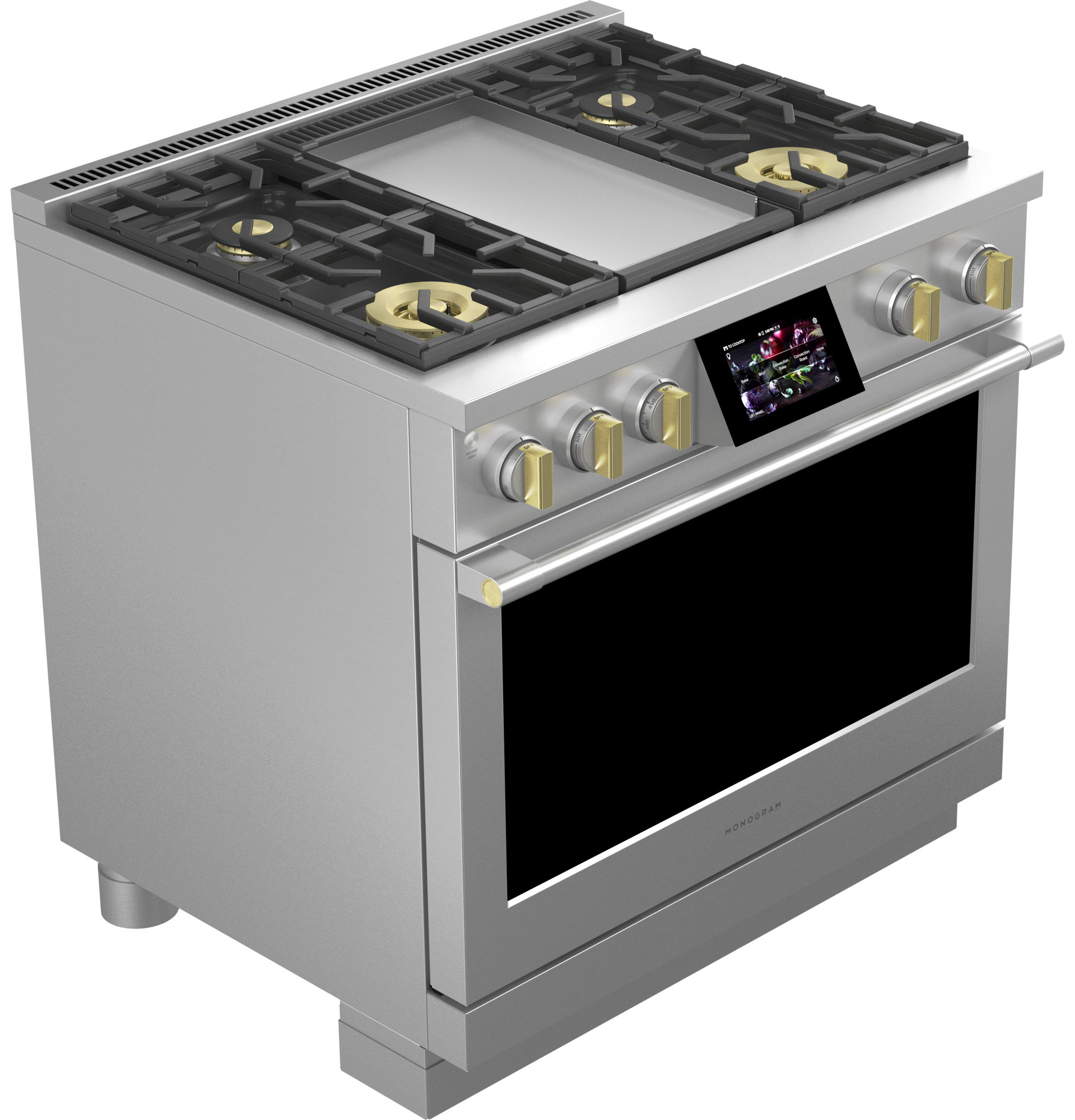 Monogram Appliances Monogram 36" Dual-Fuel Professional Range With 4 ...