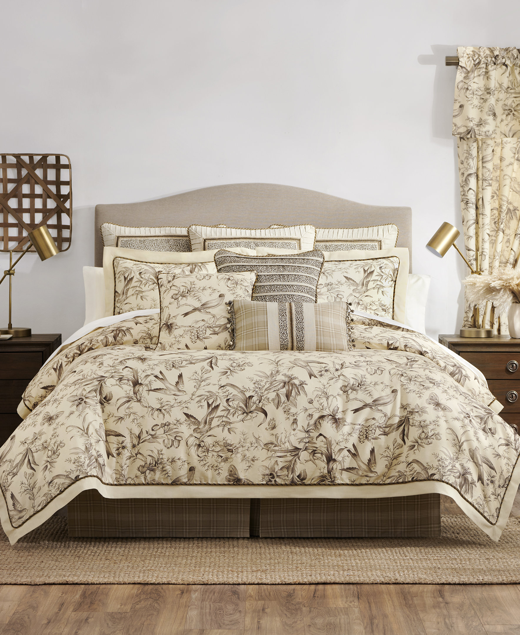Rose Tree Bird Paradise Floral Comforter Set | Wayfair