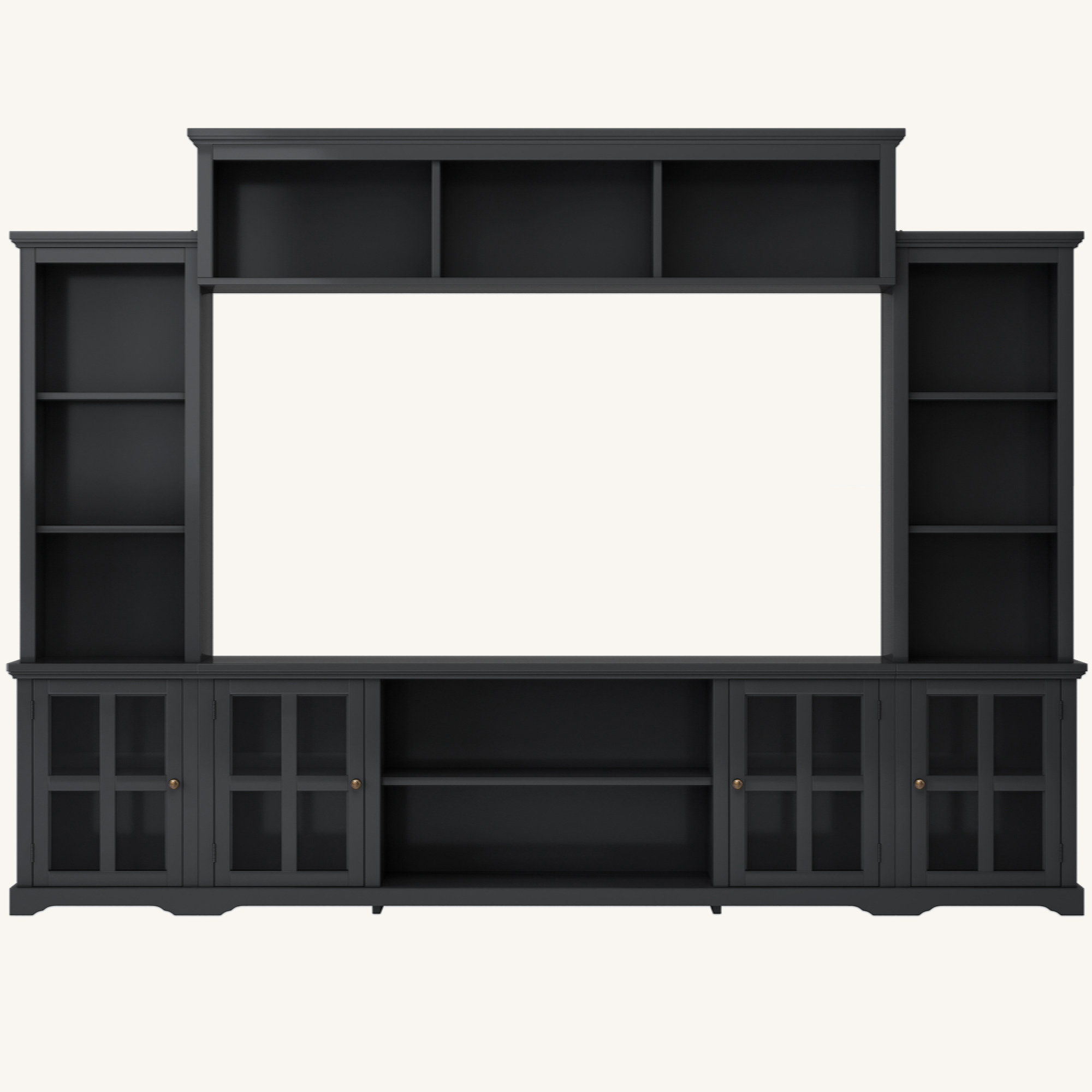 Tech Cube Minimalism Style Entertainment Wall Unit With Bridge, Modern ...
