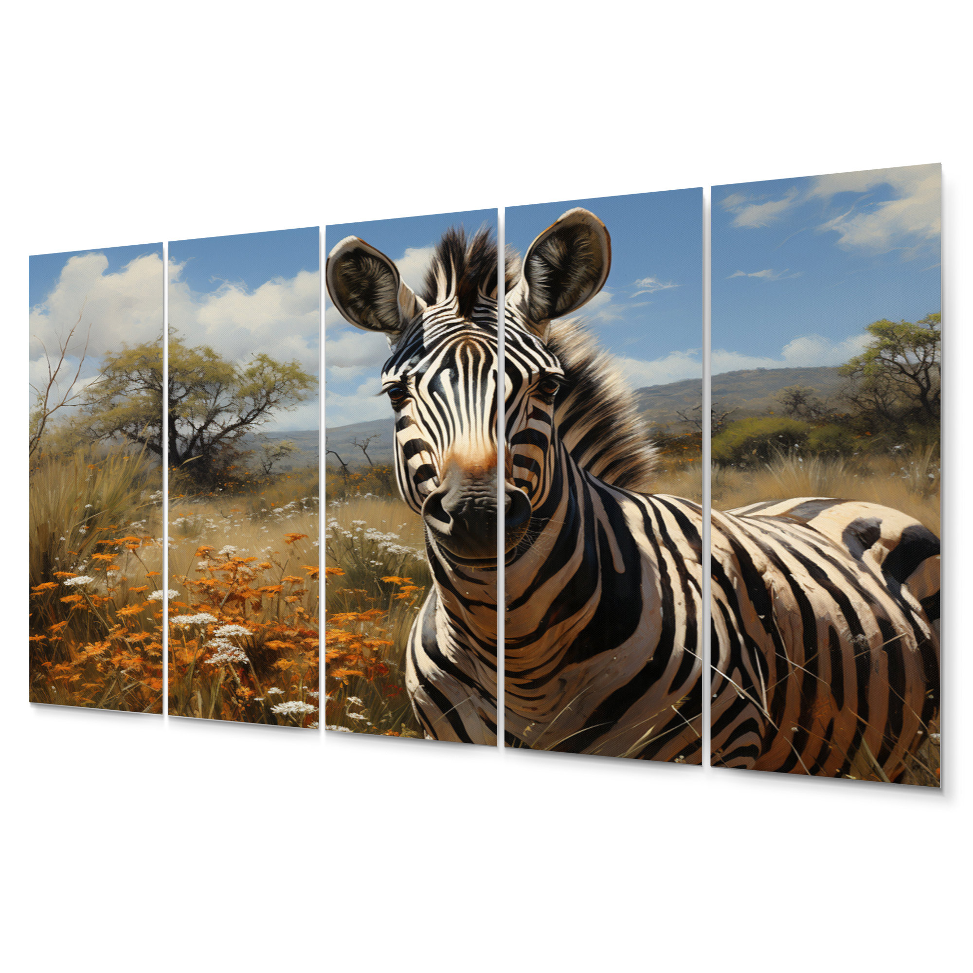 Dakota Fields Zebra Impressionistic Equus This II - Animals Metal Wall ...
