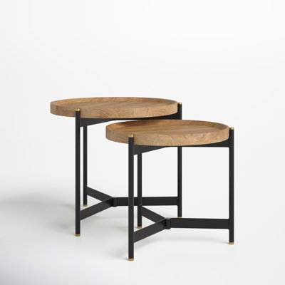 Joss & Main Milda Tray Top 3 Legs Nesting Tables & Reviews | Wayfair