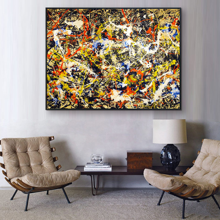 Red Barrel Studio® Convergence By Jackson Pollock Framed On Canvas by ...