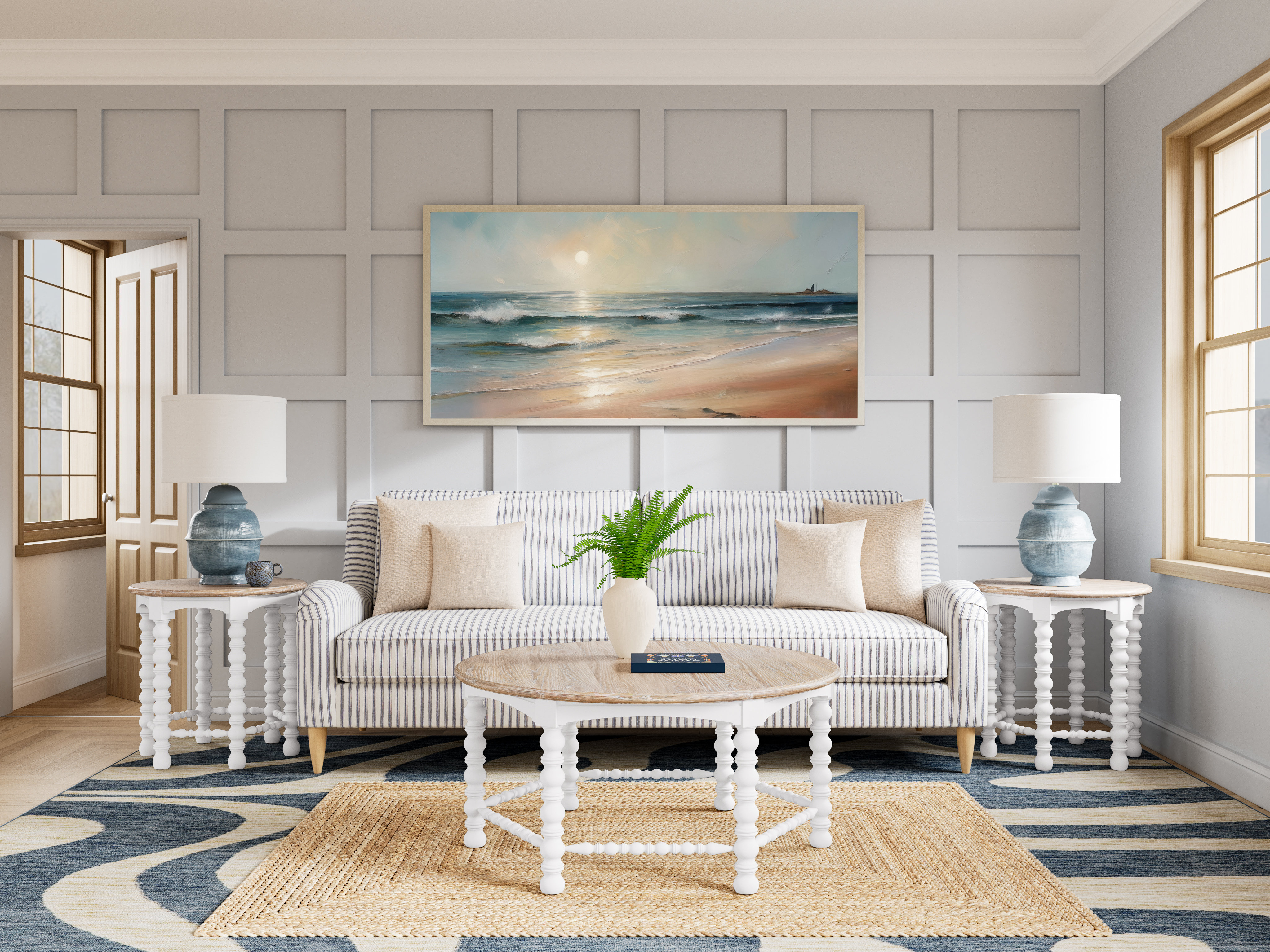 Bay Isle Home™ Collyn Round Spindle Living Room Tables Set | Wayfair