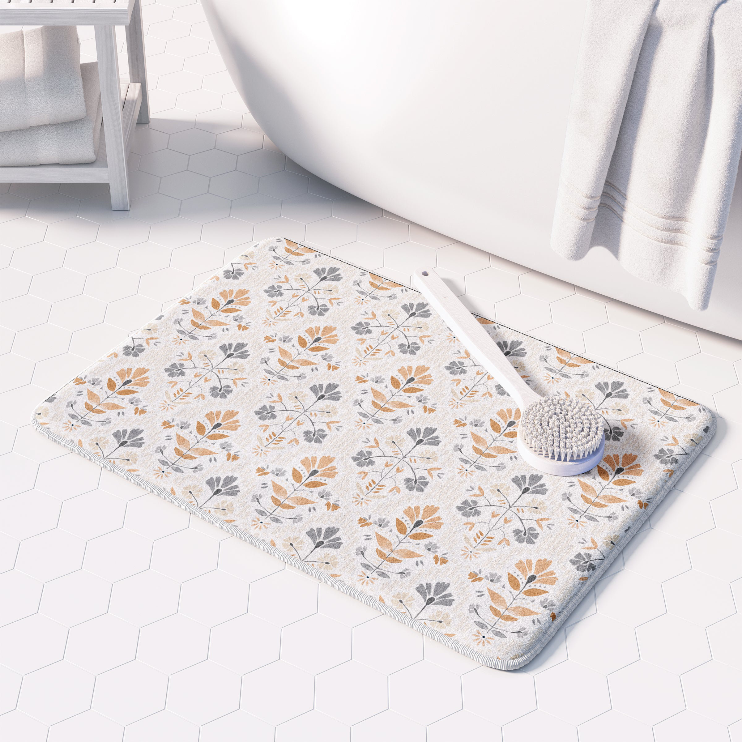 kathy ireland® HOME Peaceful Elegance Floral Memory Foam Rug By Laural ...