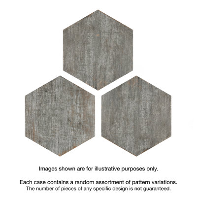 Merola Tile Retro Hex 14" x 16" Porcelain Wood Look Wall & Floor Tile ...