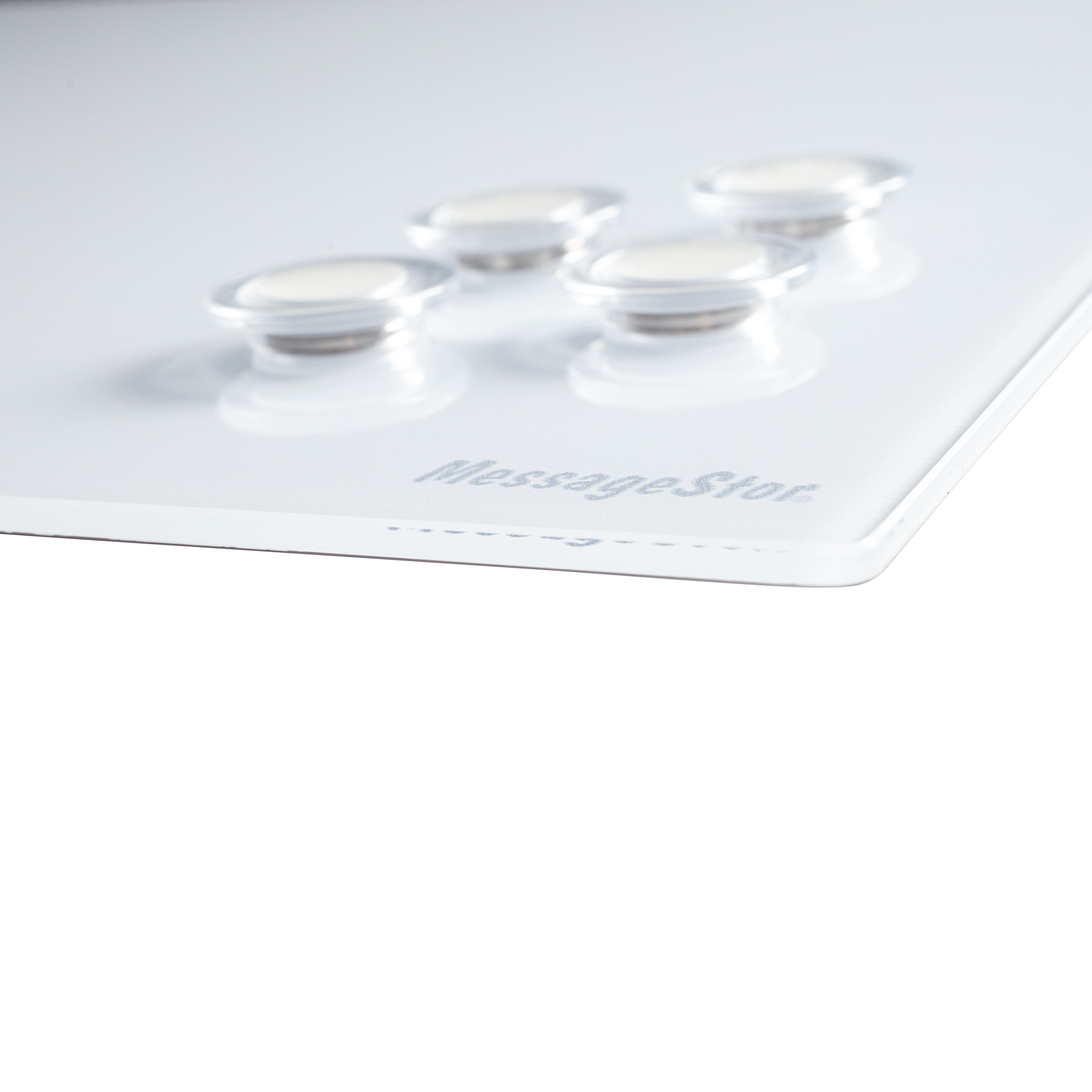 ECR4Kids MessageStor Magnetic Dry-Erase Glass Board with Magnets, 17 ...