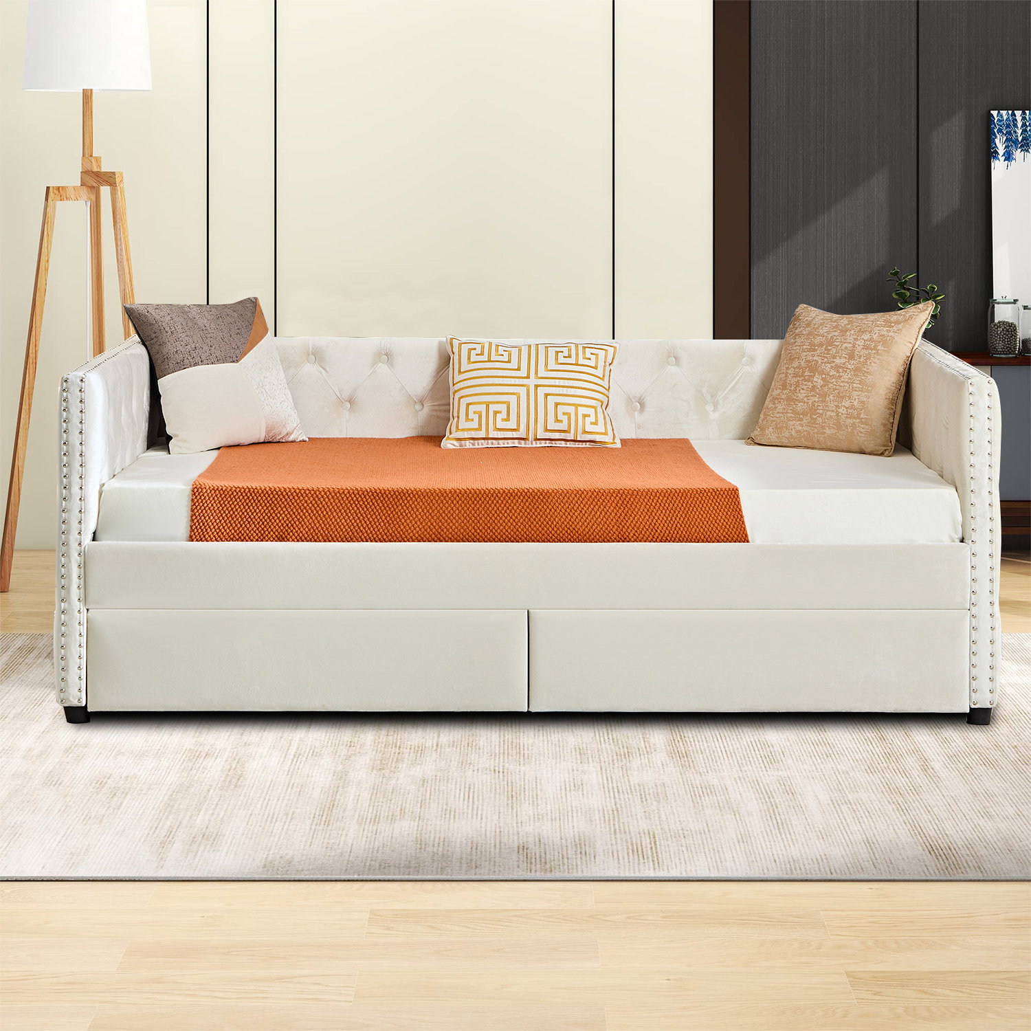 Rosdorf Park Kasmine Modern and comfortable upholstered daybed with ...