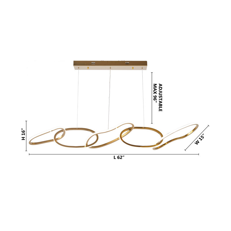 Mercer41 Starlynn LED Geometric Chandelier | Wayfair