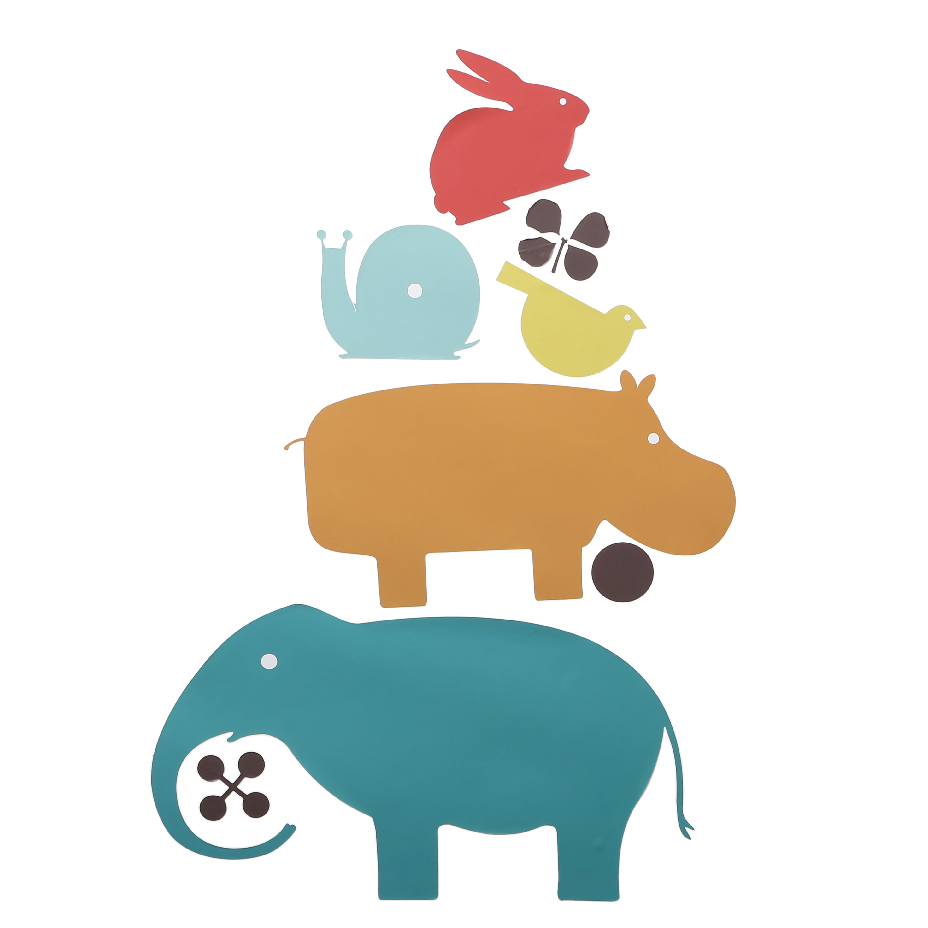 Indigo Safari Biggs Stacked 12 Piece Wall Decal | Wayfair