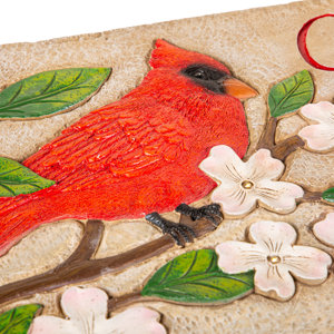 The Twillery Co.® Algona LED Cardinals Outdoor Statuary Memorial Bench ...