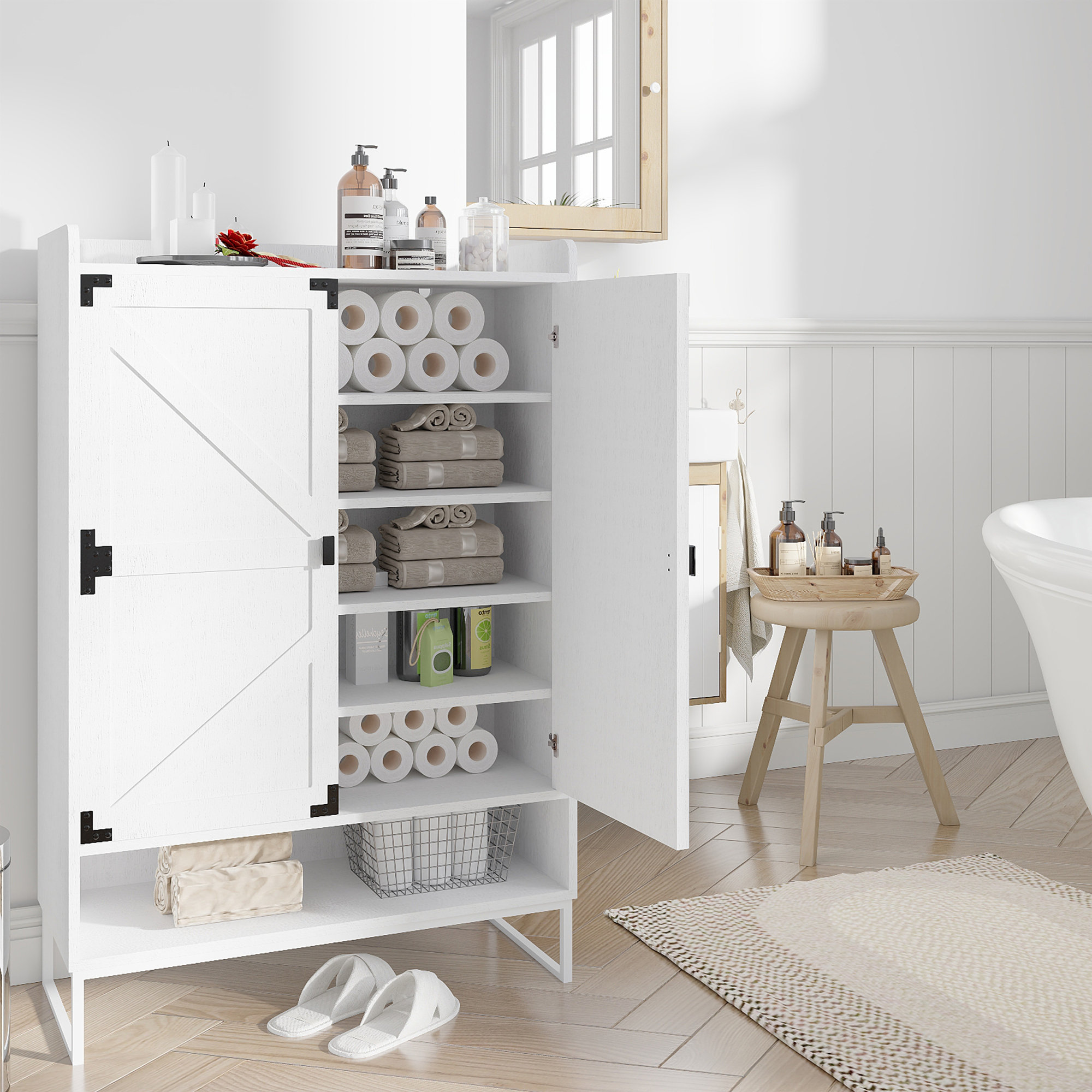 Rebrilliant 6-Tier Adjustable Shoe Storage Cabinet with Durable Shelves ...