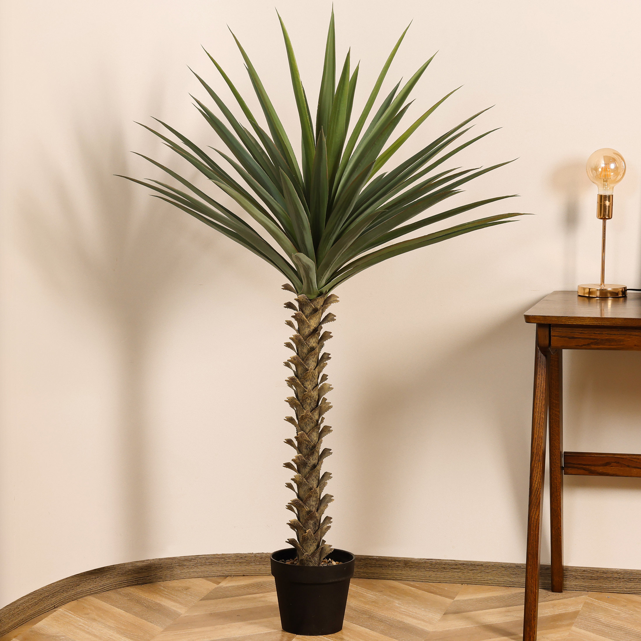 Primrue Albee 60'' Faux Agave Tree in Pot, Artificial Agave Plants for ...